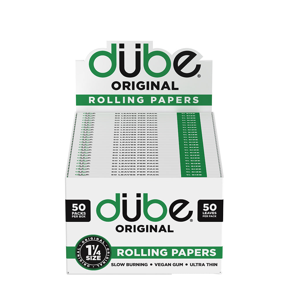 DUBE ORIGINAL GREEN PAPERS 1 1/4 - 50 LEAVES - 50 COUNT DISPLAY – White ...
