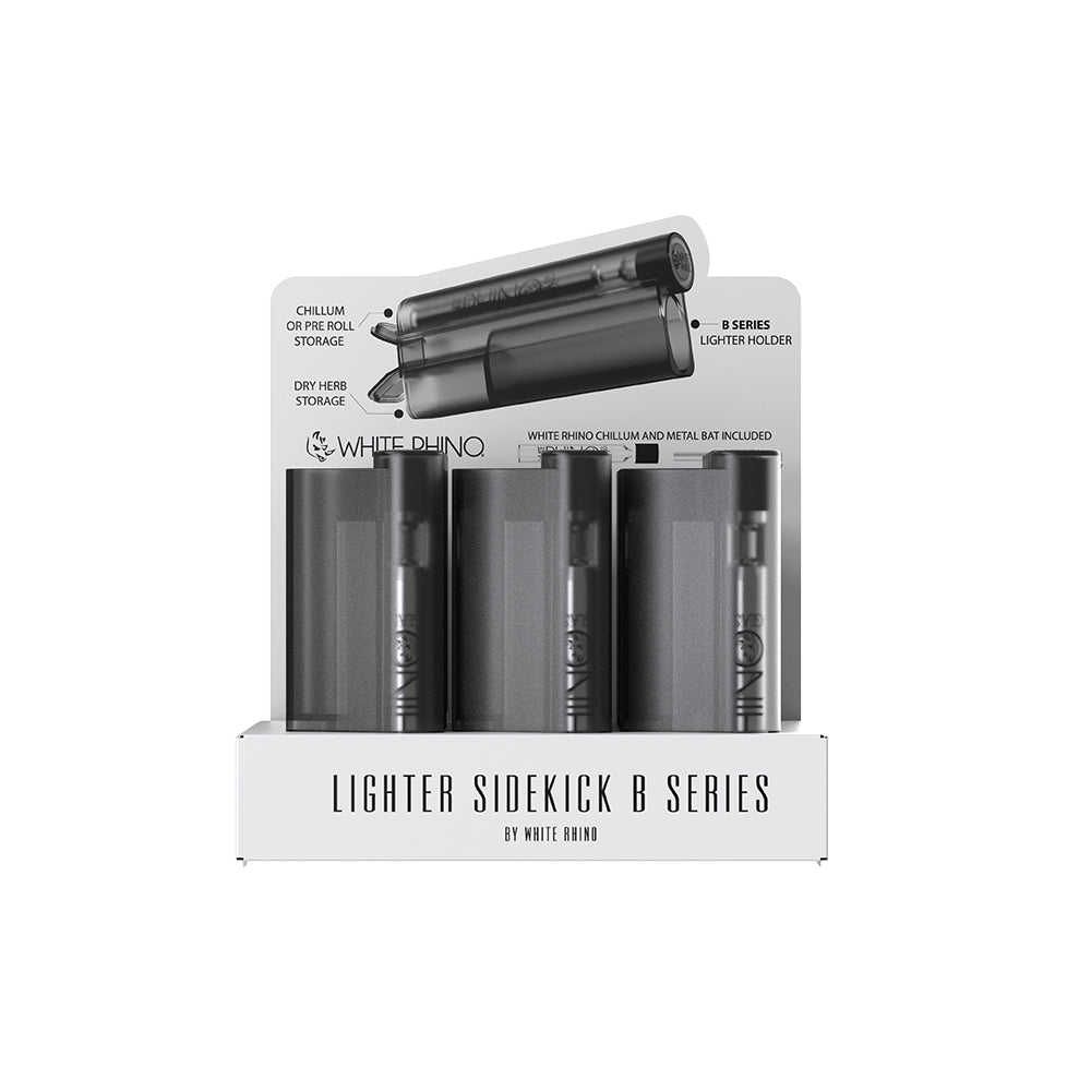 LIGHTER SIDEKICK B SERIES TRANSPARENT BLACK - 12 COUNT DISPLAY – White ...