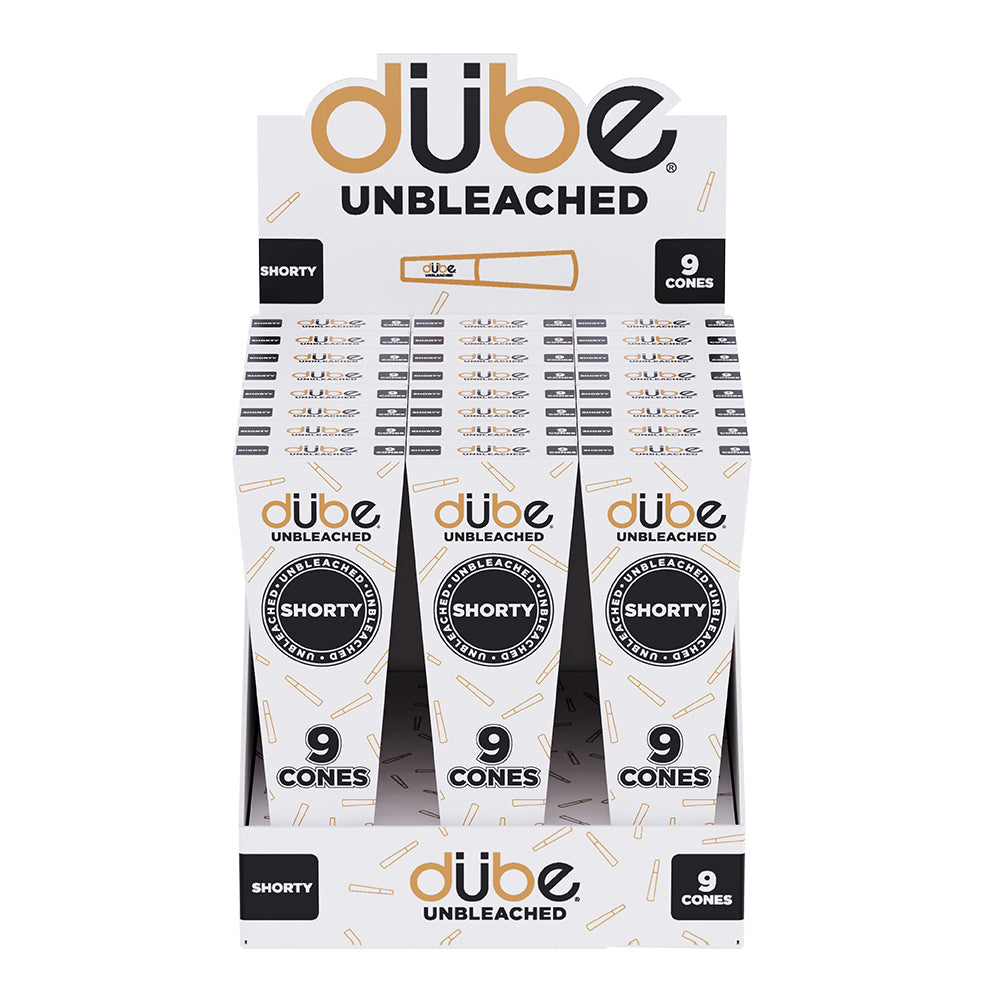 Dube Unbleached Shorty 9 cones - 24 ct Pack – White Rhino USA